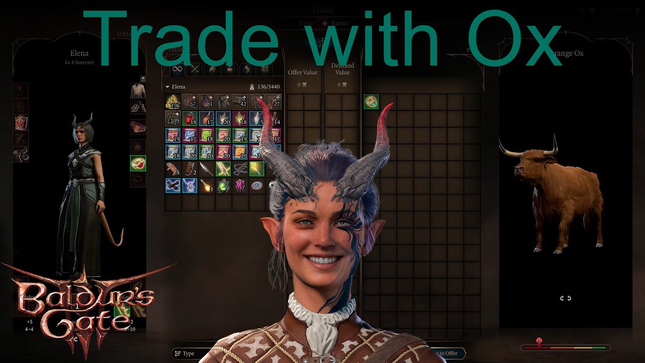 Baldur's Gate 3 - How to get Shapeshifter Ring from Ox? - YouTube