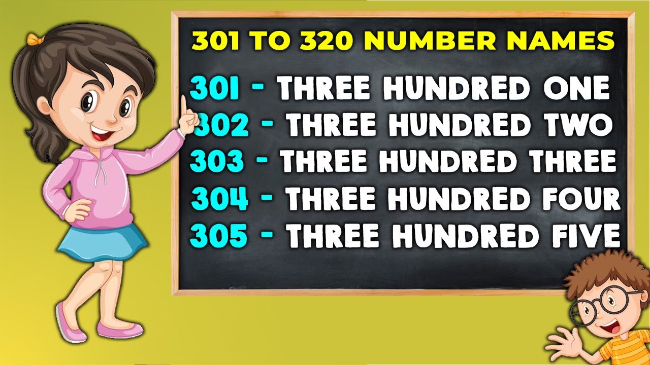 301 to 320 Number Names in English | 301 to 320 Spelling | Video For ...