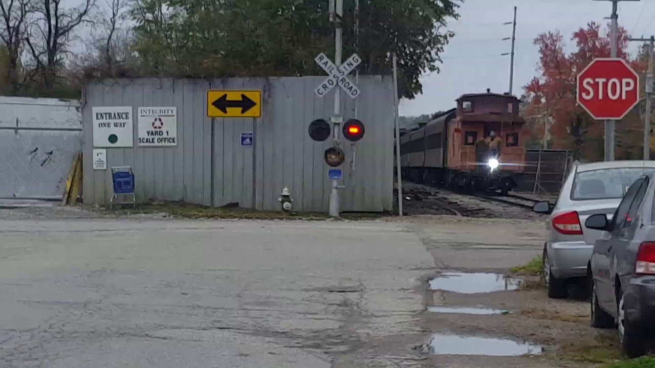 Whitewater Valley Railroad Passes Classic Crossing with Strange ...