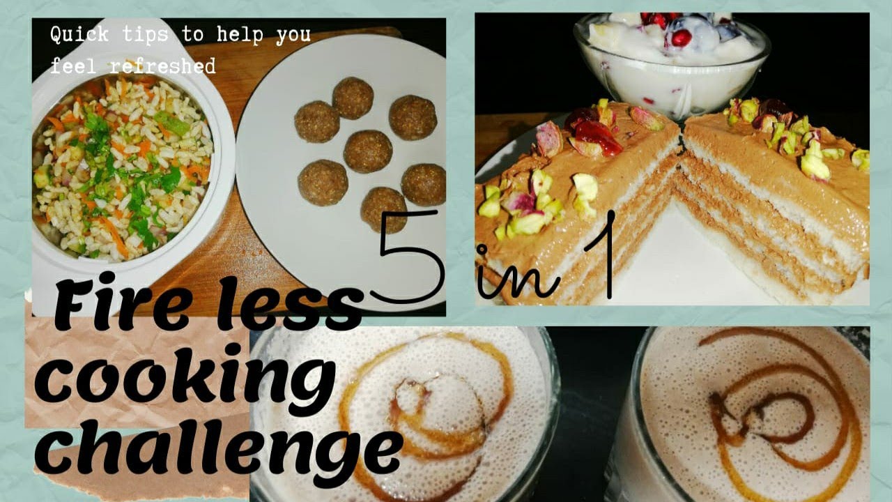 2 mins fireless cooking challenge with 8 youtuber friends~5 recipes in ...