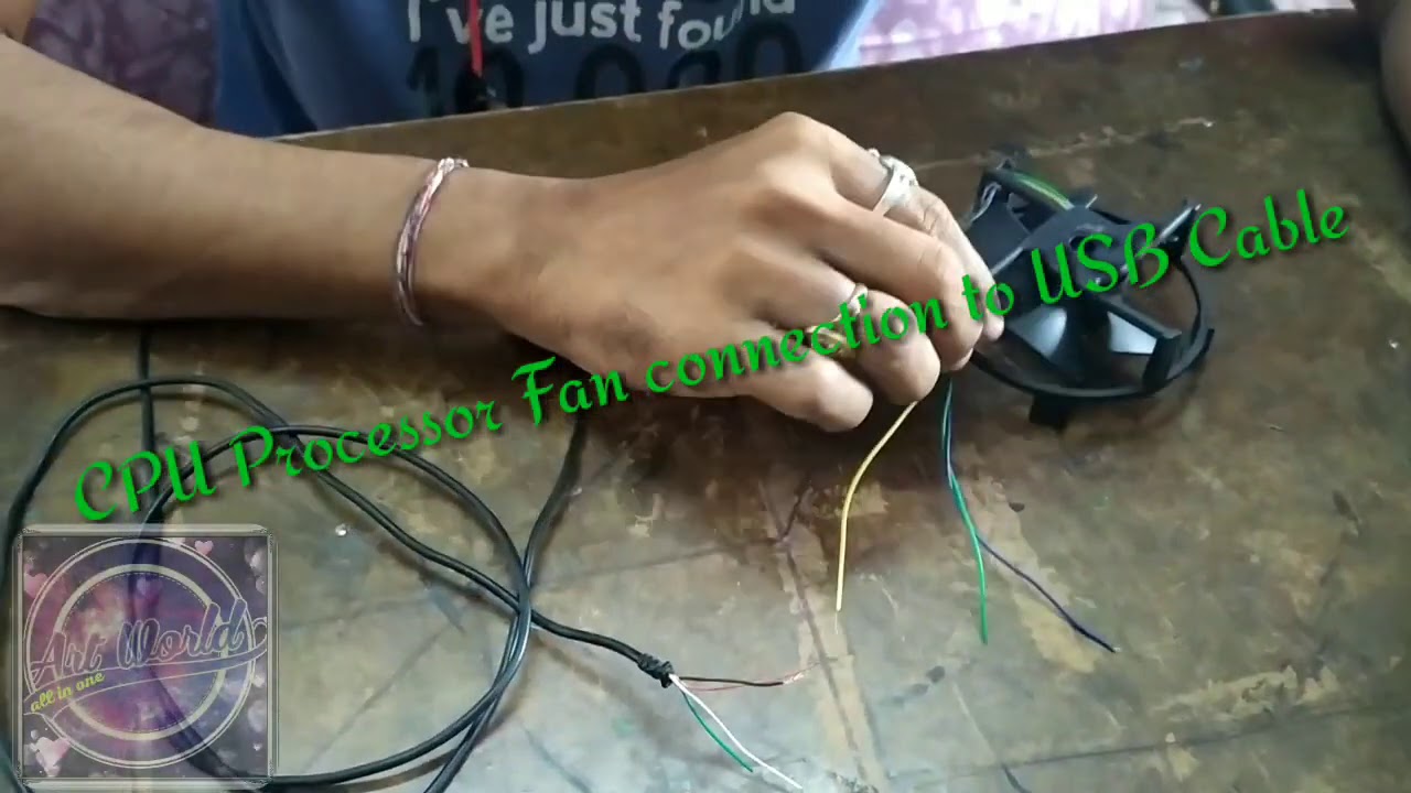 CPU Processor fan and USB cable connection - YouTube