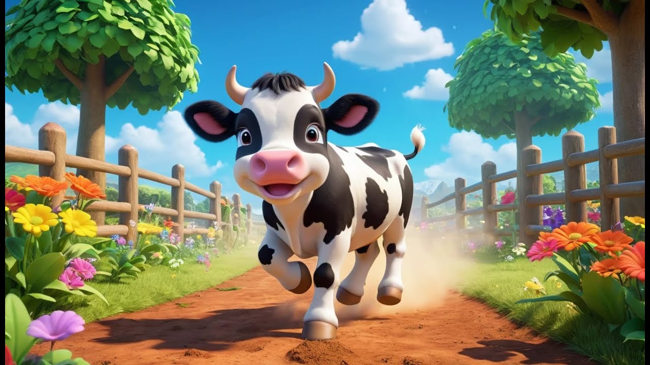 Baby Cow Say Moo Moo Moo | Cute Farm Animal Song for Toddlers | Fun ...