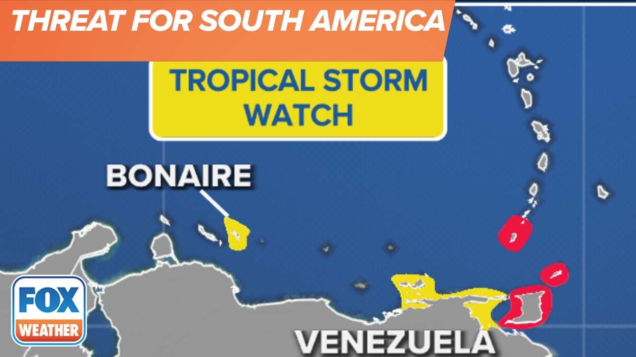 Tropical Storm Watch Issued For Coast of Venezuela, Island Of Bonaire ...