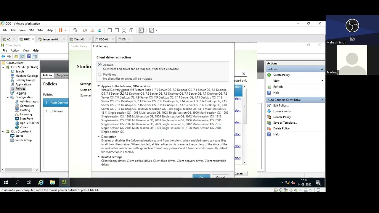 Citrix Studio Policy Management| Citrix Virtual Apps & Desktop 7. - YouTube