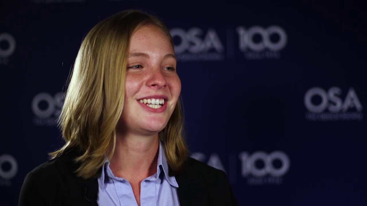 Rachel Sampson discusses CREOL's student chapter--OSA Stories - YouTube