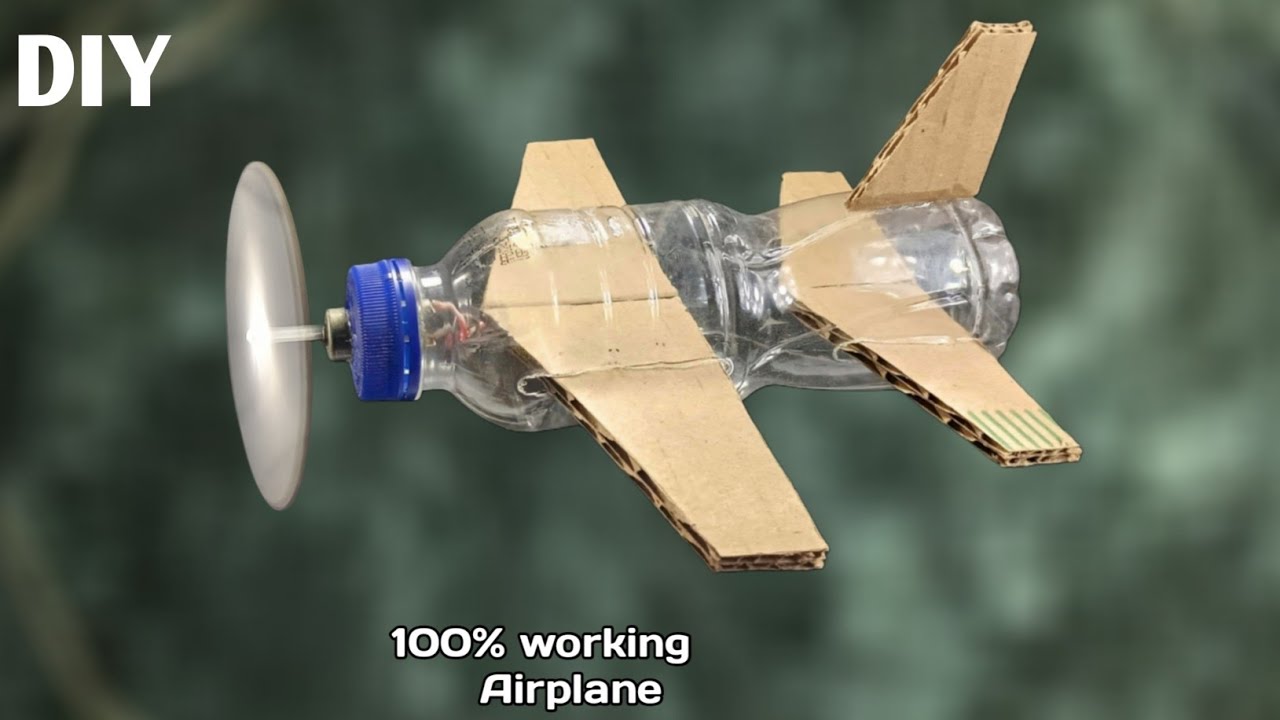 How to make A flying Airplanes from plastic bottle | Diy flying ...