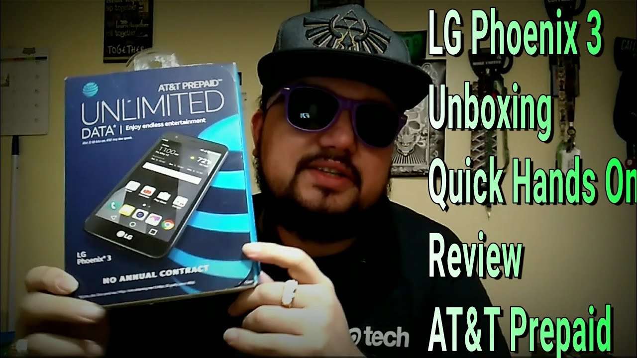 LG Phoenix 3 Unboxing Quick Hands On Review AT&T Prepaid - YouTube