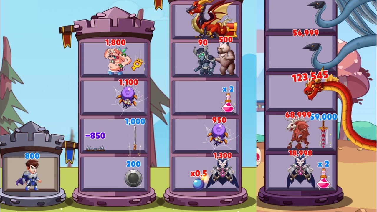 Hero Tower War - Math Puzzle - Level 201-250 Gameplay Android, iOS ...