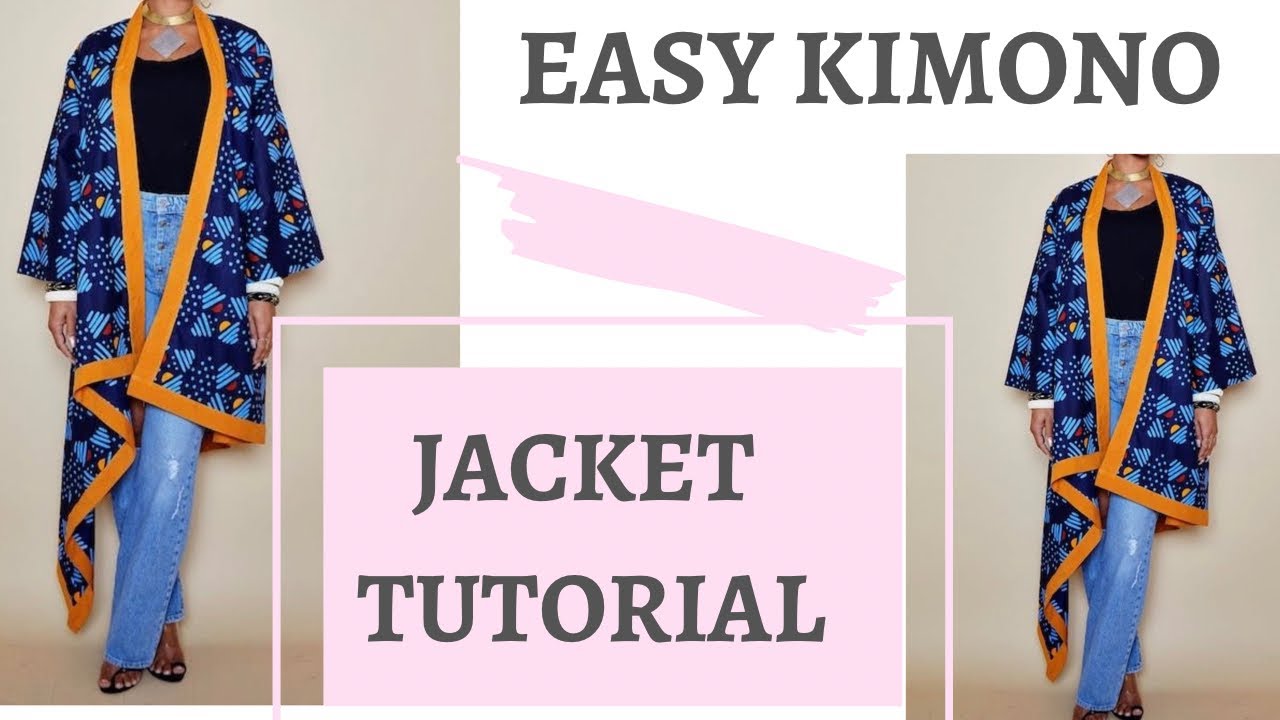 DIY EASY ASYMMETRICAL KIMONO JACKET TUTORIAL - YouTube