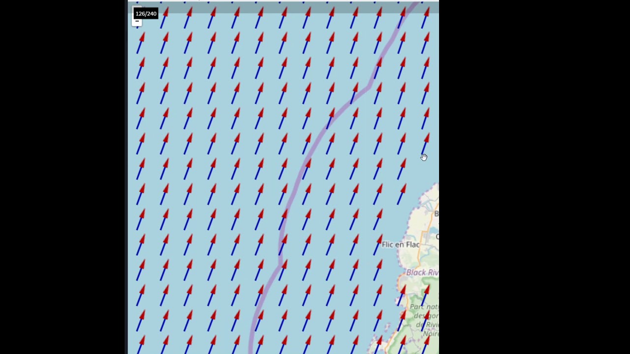 Leaflet Wind direction with play in time - YouTube