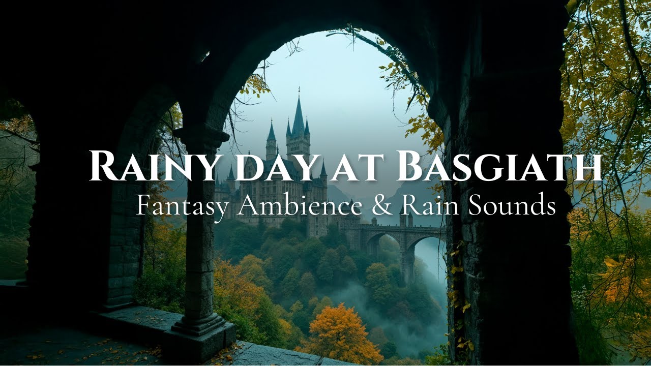 rainy day at basgiath | fourth wing fantasy ambience & rain sounds 🐉 ...