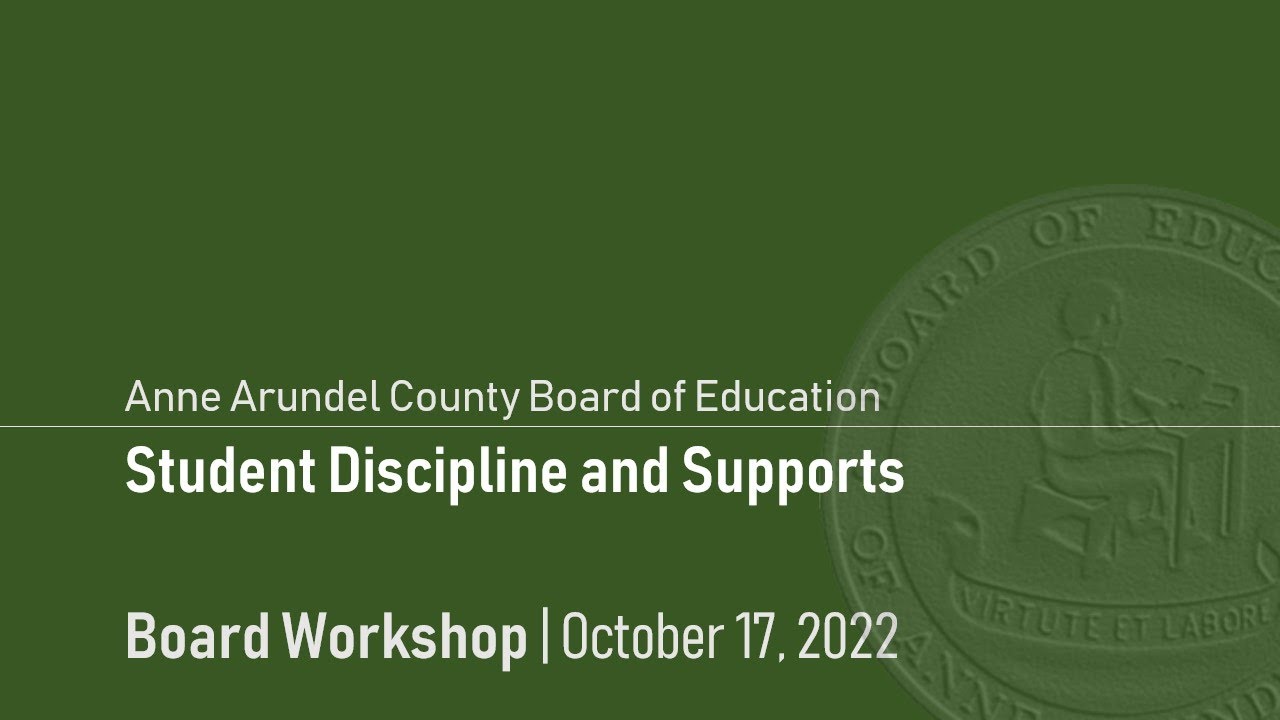 Board of Education Workshop: Student Discipline and Supports, October ...