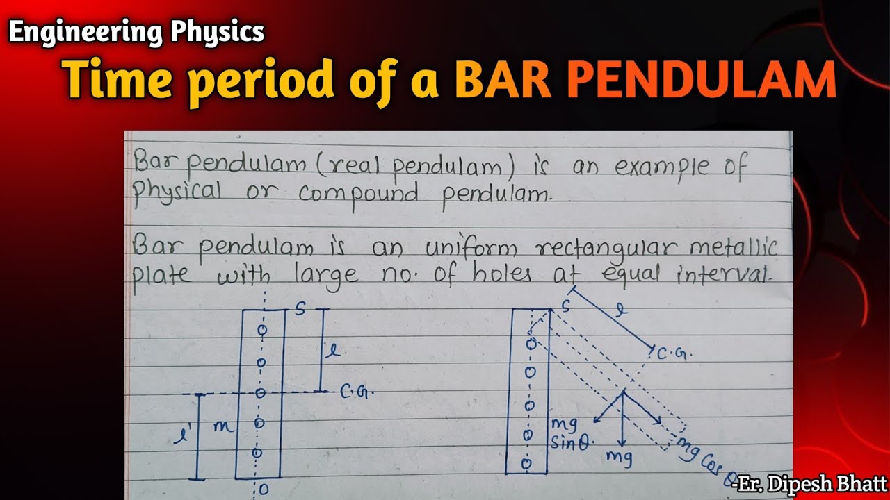 TIME PERIOD OF A BAR PENDULAM | Engineering Physics | IOE, TU, PU, PoU ...