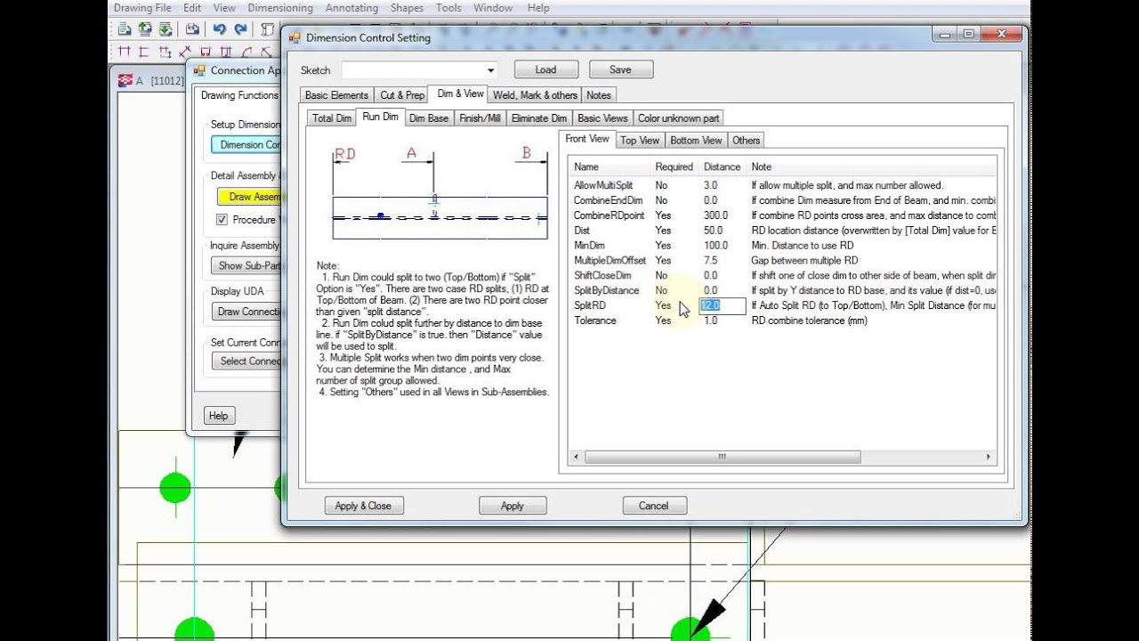 AutoDrawing Dim&View setting - YouTube