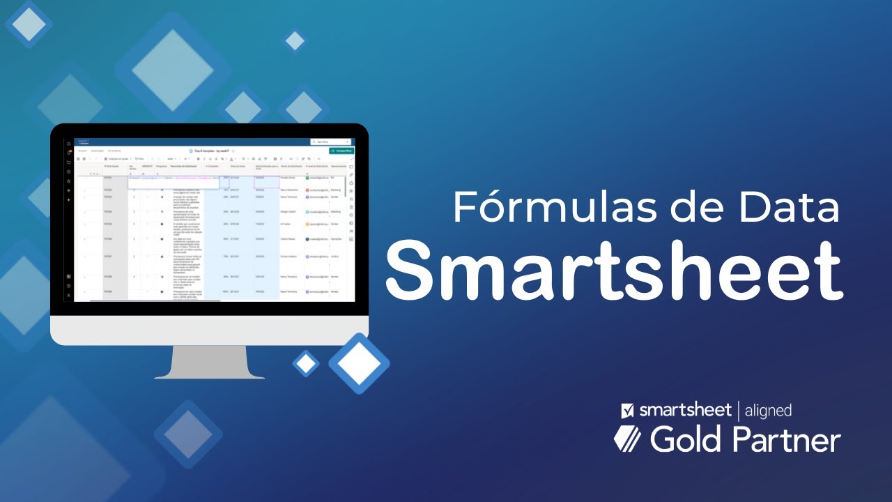 Como usar Fórmula de Data - Smartsheet - YouTube