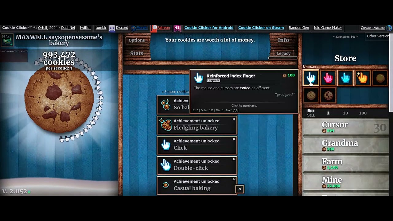 hacked name in cookie clicker - YouTube