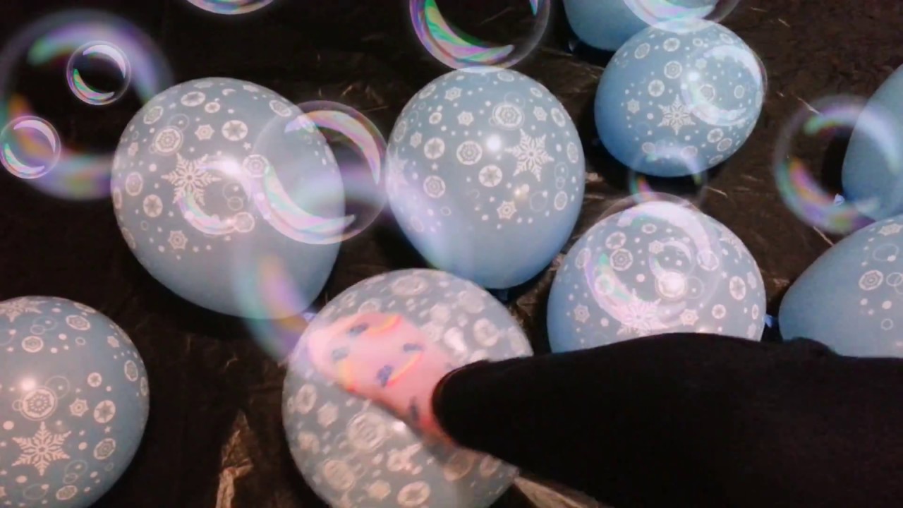 Snowflake Balloon foot pop - YouTube