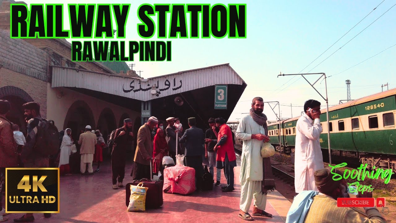 🇵🇰 Rawalpindi Railway Station | Walking Tour | 4k | Railway station ...