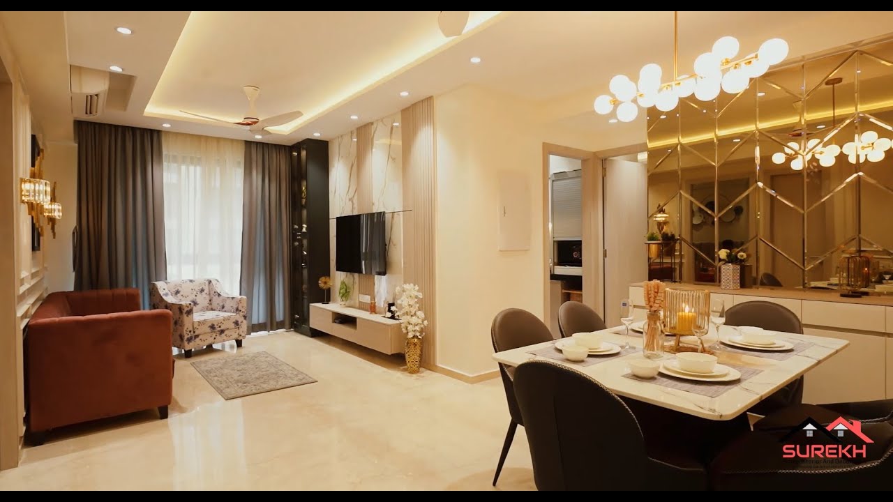 2 BHK Interior Design |Lodha Sterling Thane| Design By Surekh Interior ...