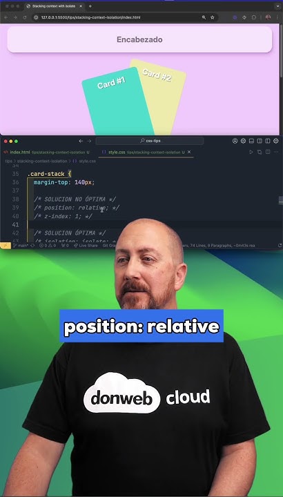 Trucazo de CSS stacking context 😱#programacionweb - YouTube