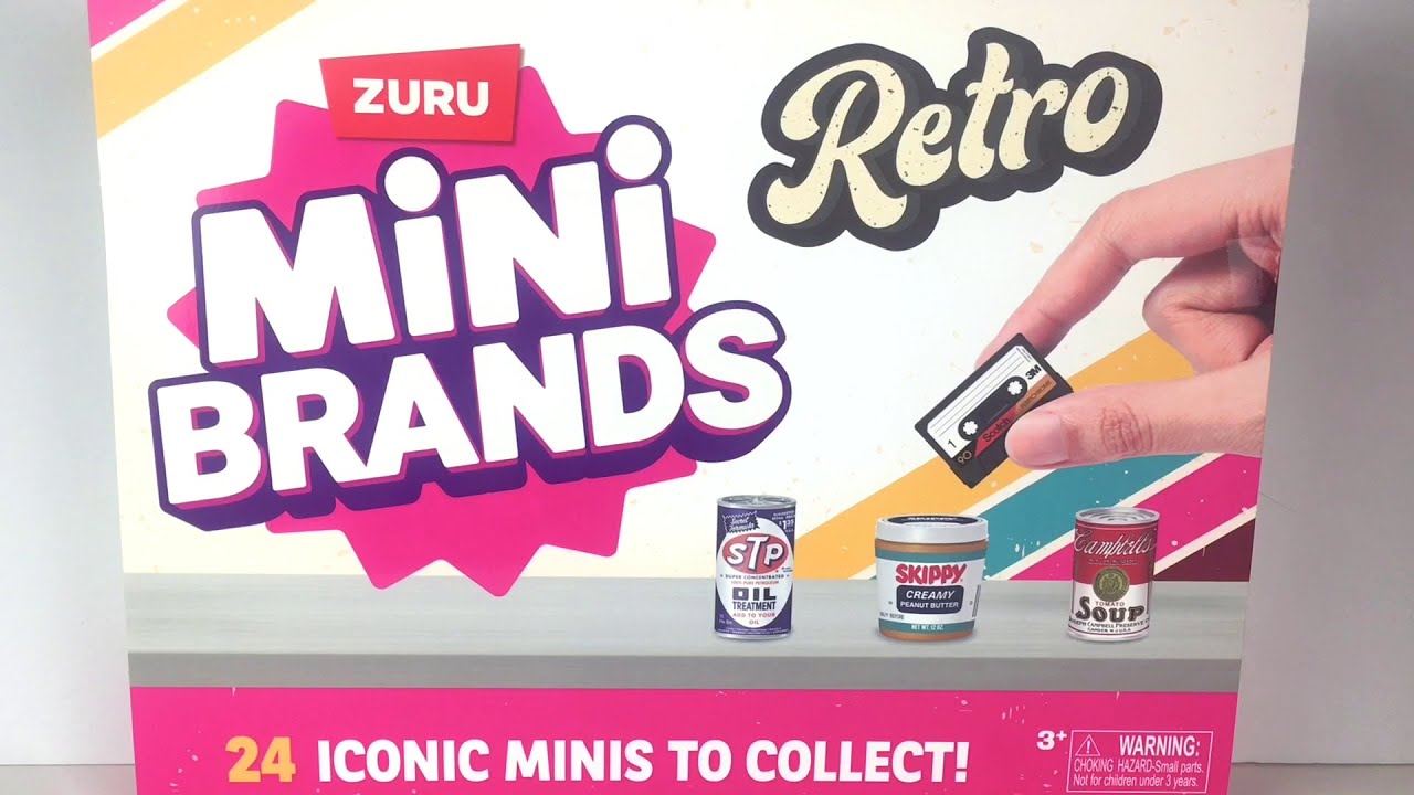 Zuru Mini Brands Retro Series Box of 24 Iconic Miniatures Unboxing ...