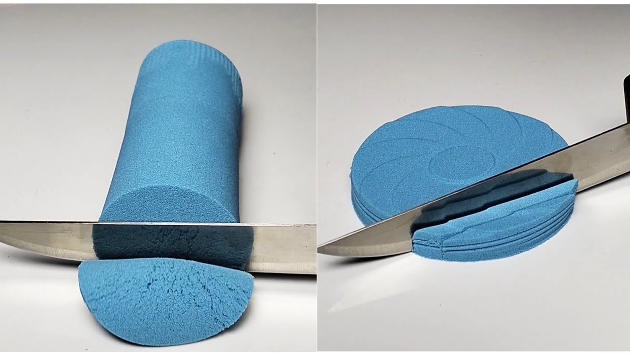 Very Satisfying Kinetic Sand Cutting Asmr Video #296 - YouTube