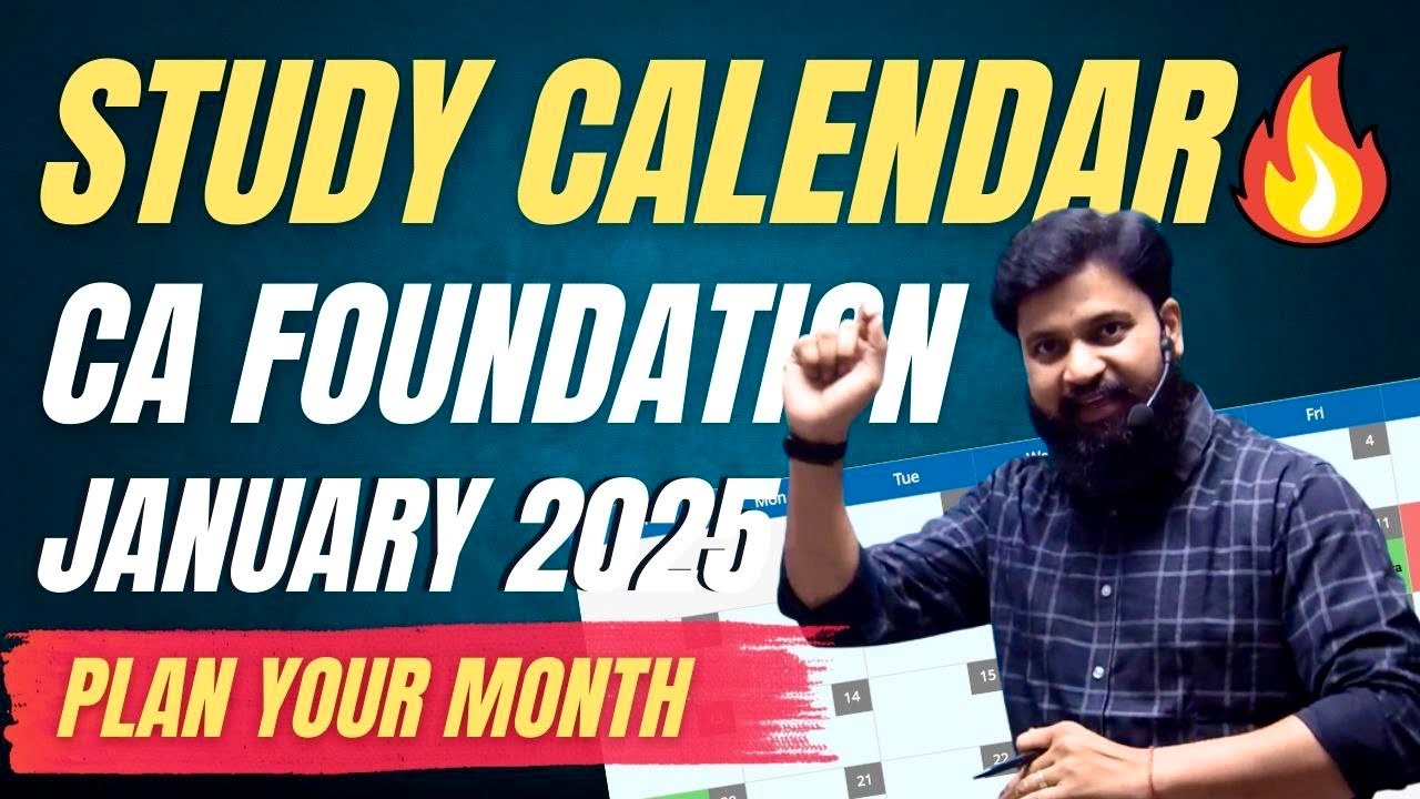 FREE STUDY Calendar I Max Productivity I Plan Your Month as a CA ...