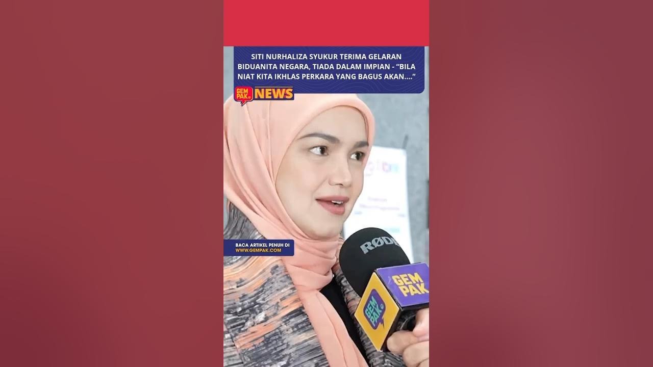 Niat Yang Ikhlas - Biduanita Negara DS Siti Nurhaliza - YouTube