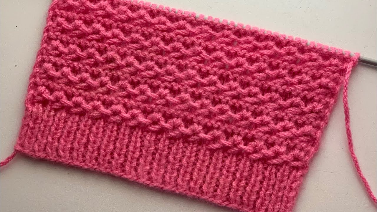 4 Rows Repeat Knitting pattern - YouTube