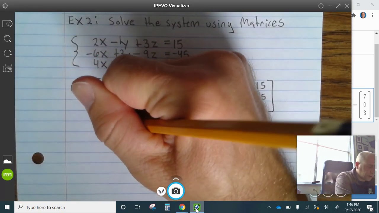 Journal Page 22 Solving Systems of Equations with Matrices - YouTube