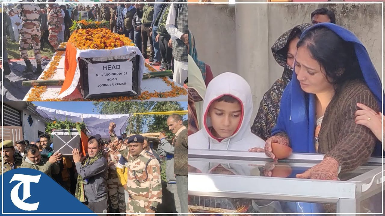 J&K: Last rites of slain soldier Joginder Kumar performed with full ...