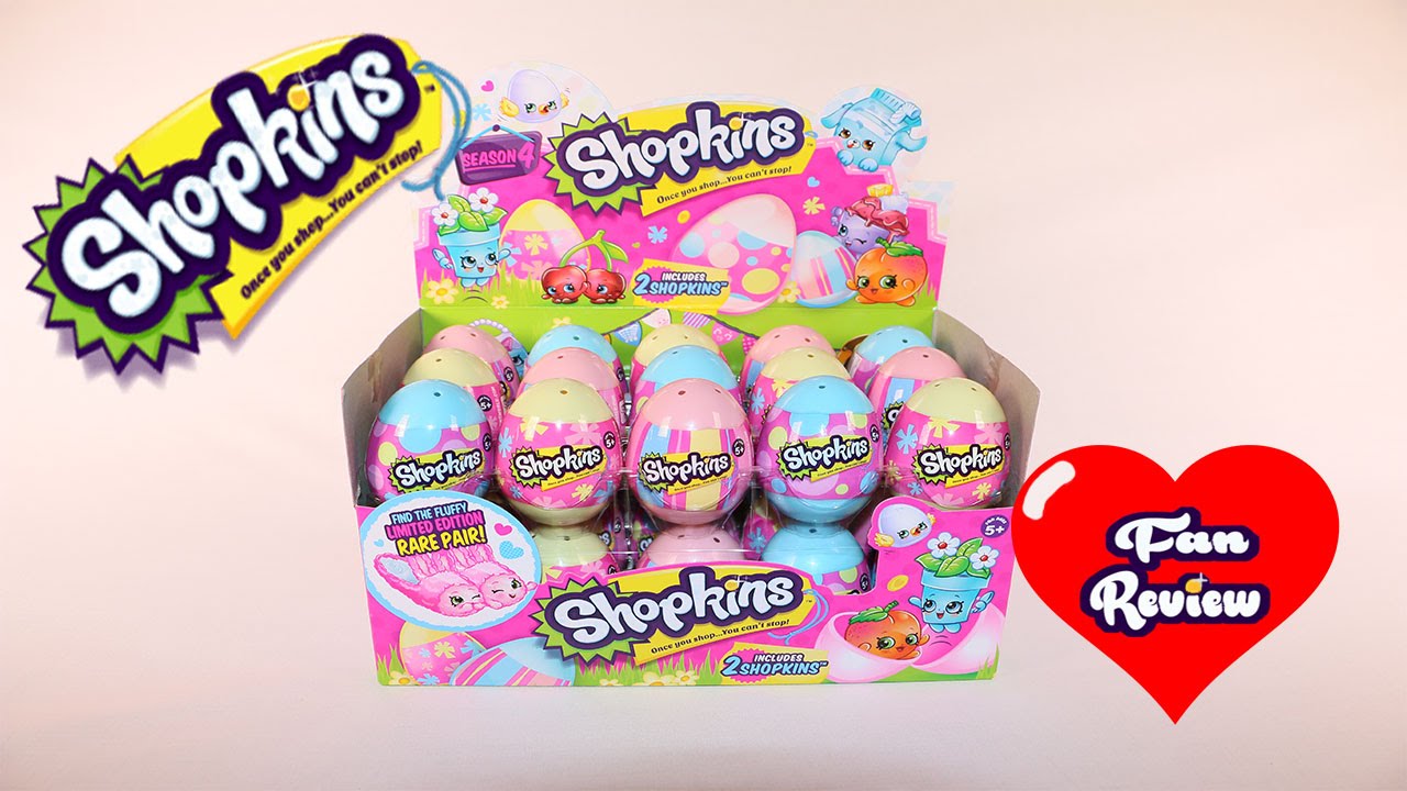 Shopkins Season 4 Easter Egg Surprise FULL Case 30 eggs opening - YouTube