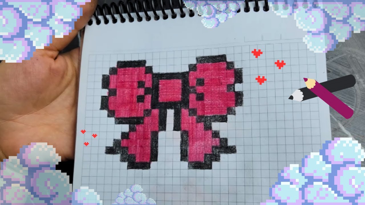 Ribbon Pixel Art 🎀 - How to Draw a Perfect Pixel Ribbon Step-by-Step ...