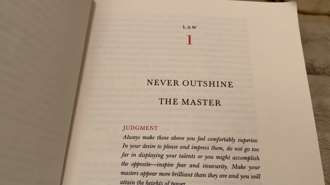 48 Laws of Power CHAPTER 1 Never Outshine the Master - YouTube