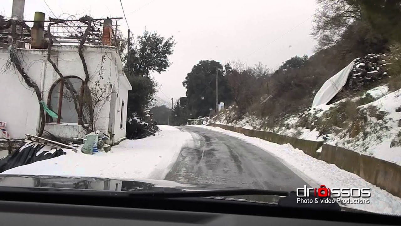 TA ΠΡΩΤΑ ΧΙΟΝΙΑ ΣΤΟΛΙΣΑΝ ΤΟ ΟΡΟΠΕΔΙΟ ΛΑΣΙΘΙΟΥ 24ΓΕΝΕΡΙ 2016 - YouTube