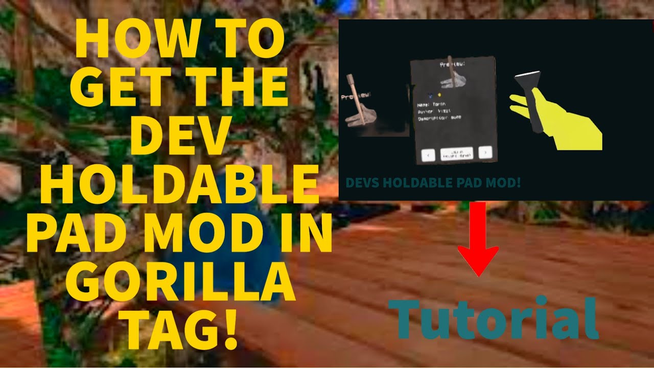 How to Get the DEV HOLDABLE PAD in GORILLA TAG! (PC NEEDED) | Tutorial - YouTube