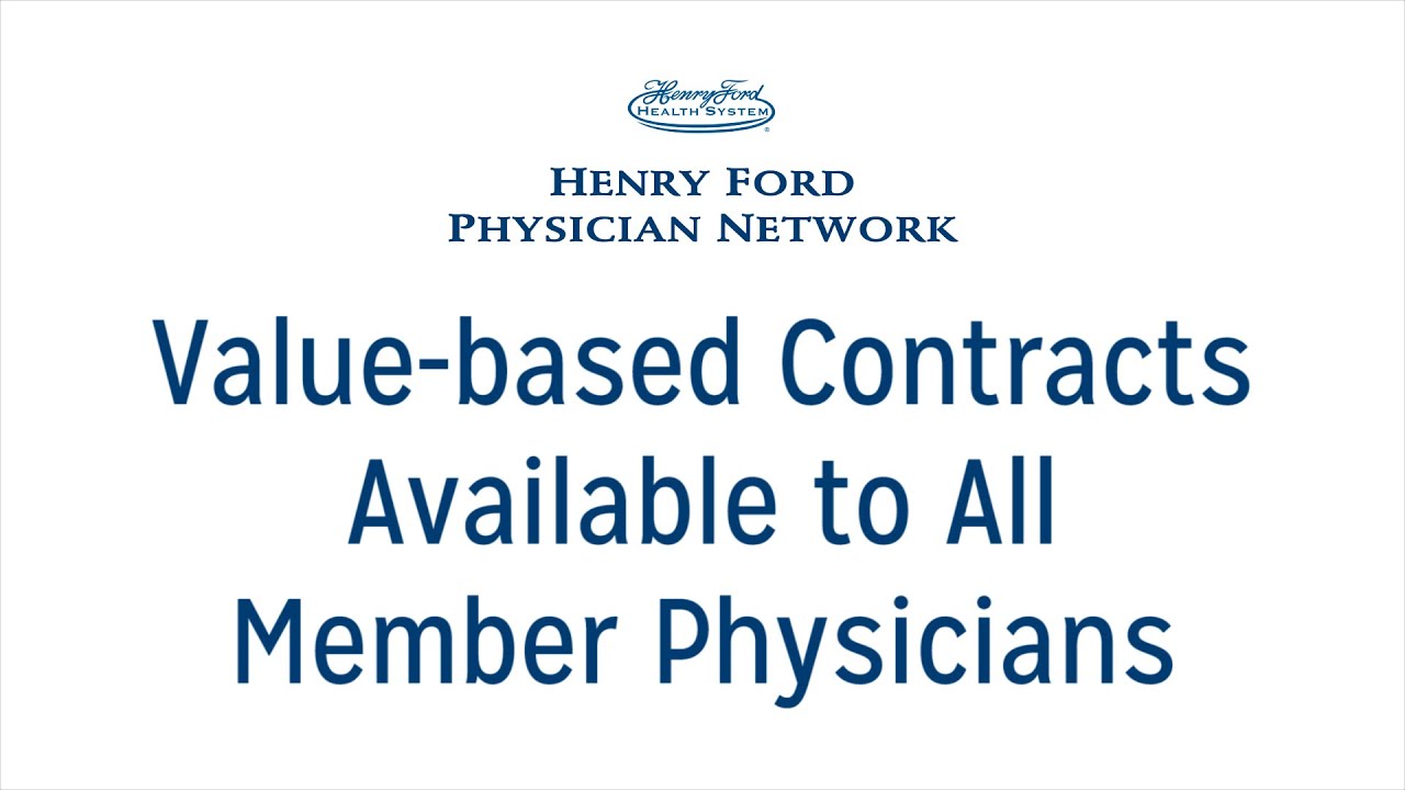 Value-Based Contracts Available to All Member Physicians - YouTube