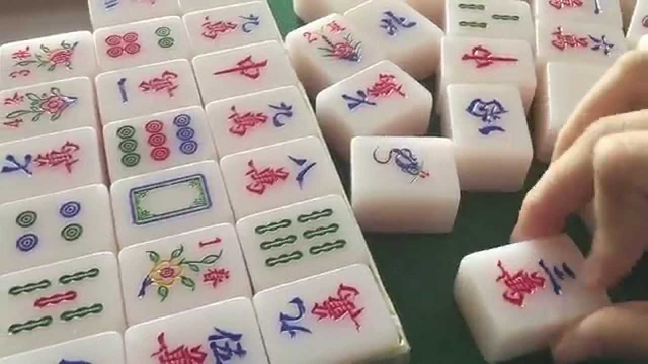 ASMR- Playing & Organizing Mahjong blocks (Plastic Game Tiles) in HD ...