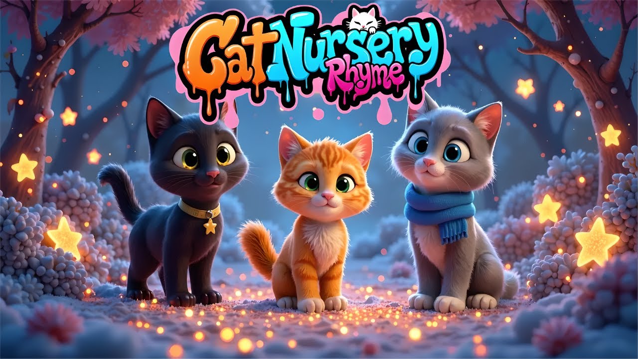 Cat Nursery Rhyme Song | Kitten Super Simple Cartoon Music | Fun ...