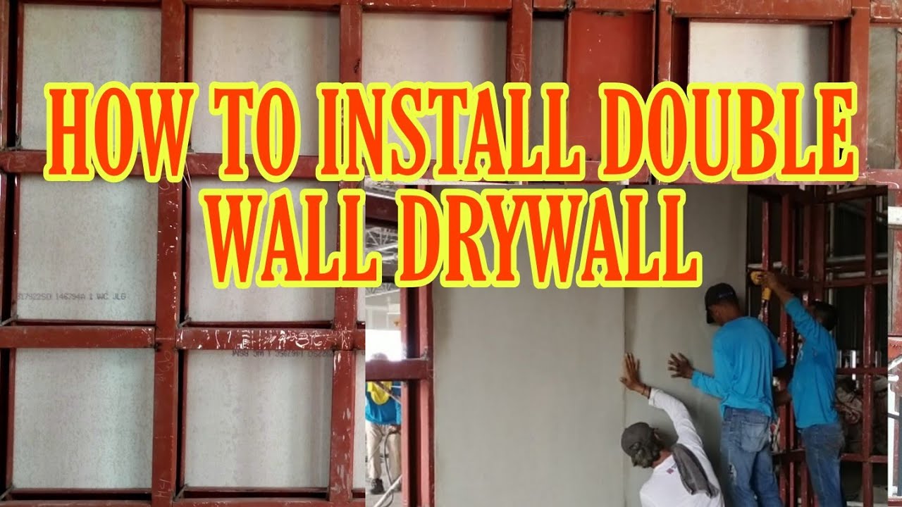How to Install Doublewall Drywall using c purlins - YouTube