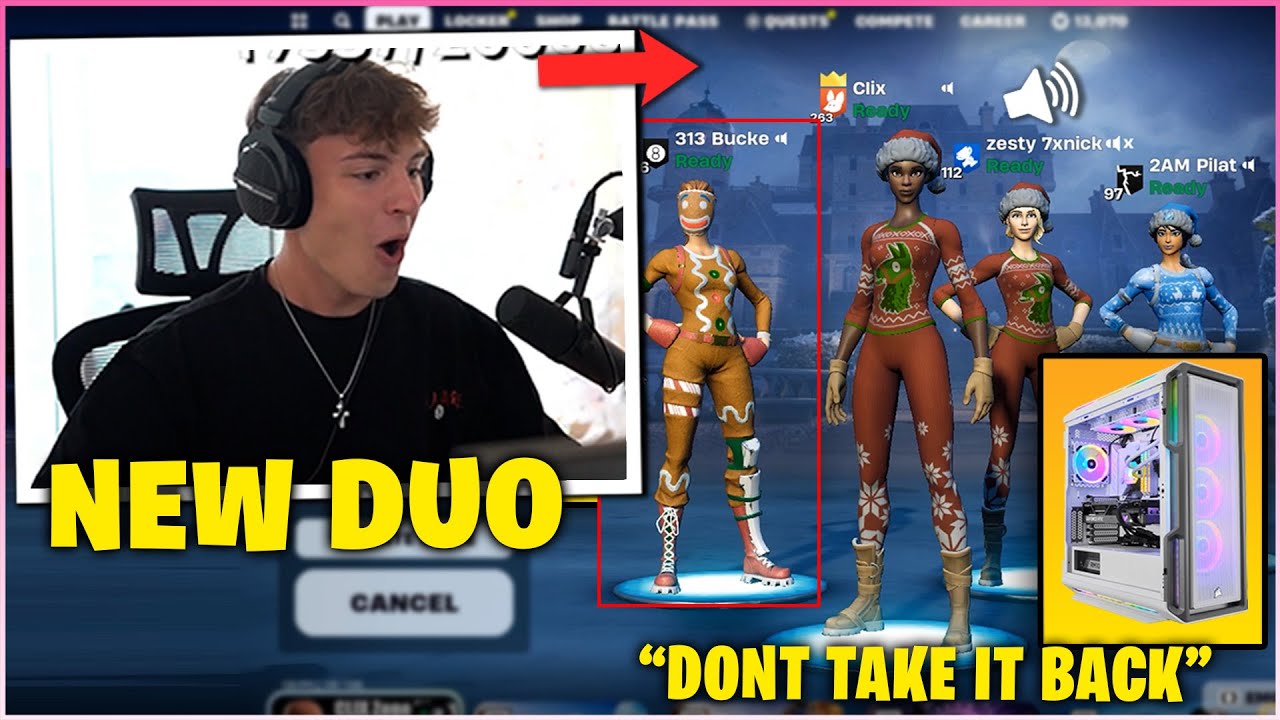 CLIX RECRUITS 10K PC KID & Plays WAGER For The FIRST Time AGAINST Pros ...