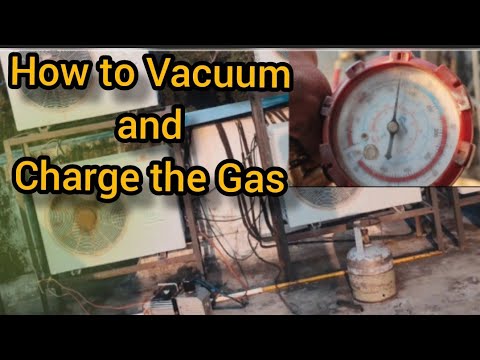 Vacuuming and Gas Charging Process | gas charging kaise kre ...
