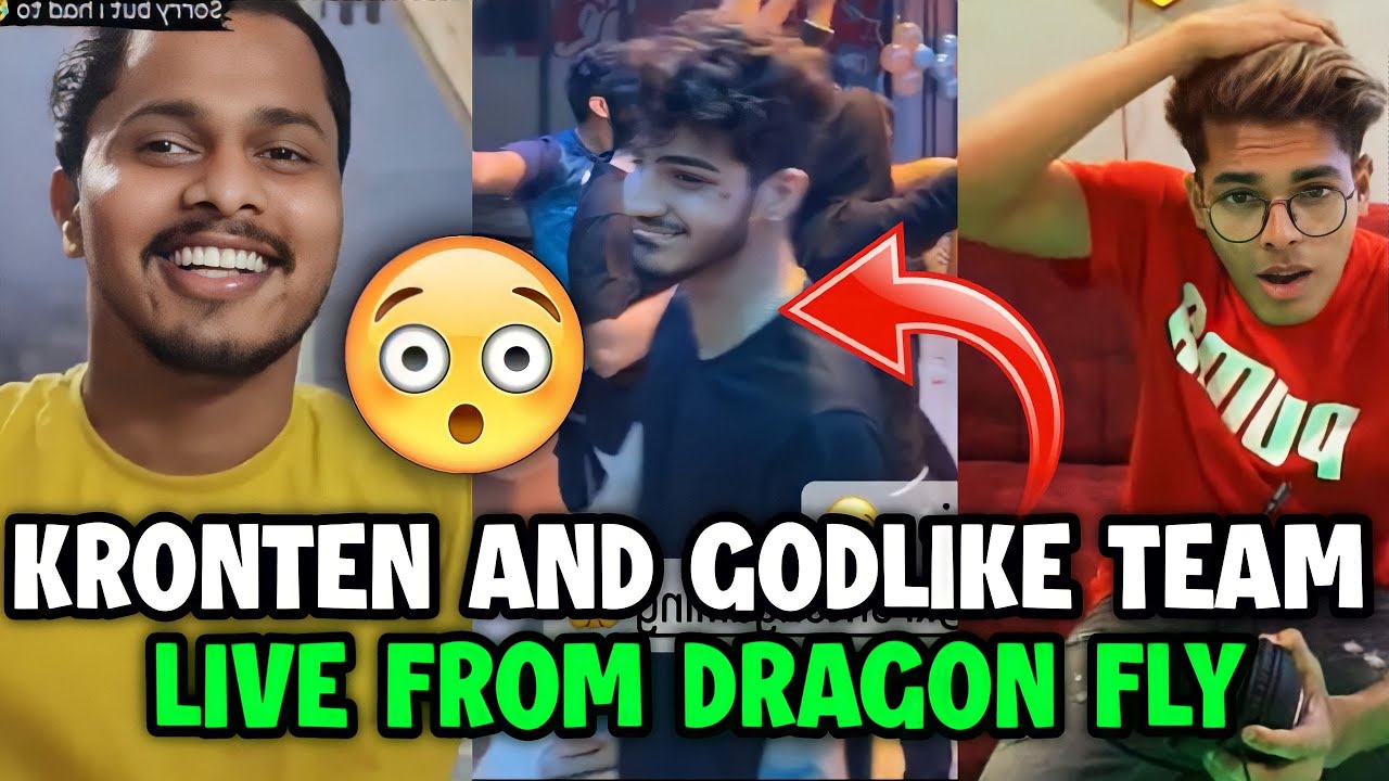 Kronten and Godlike team live from dragon fly 🔥 Birthday celebration 😲 ...