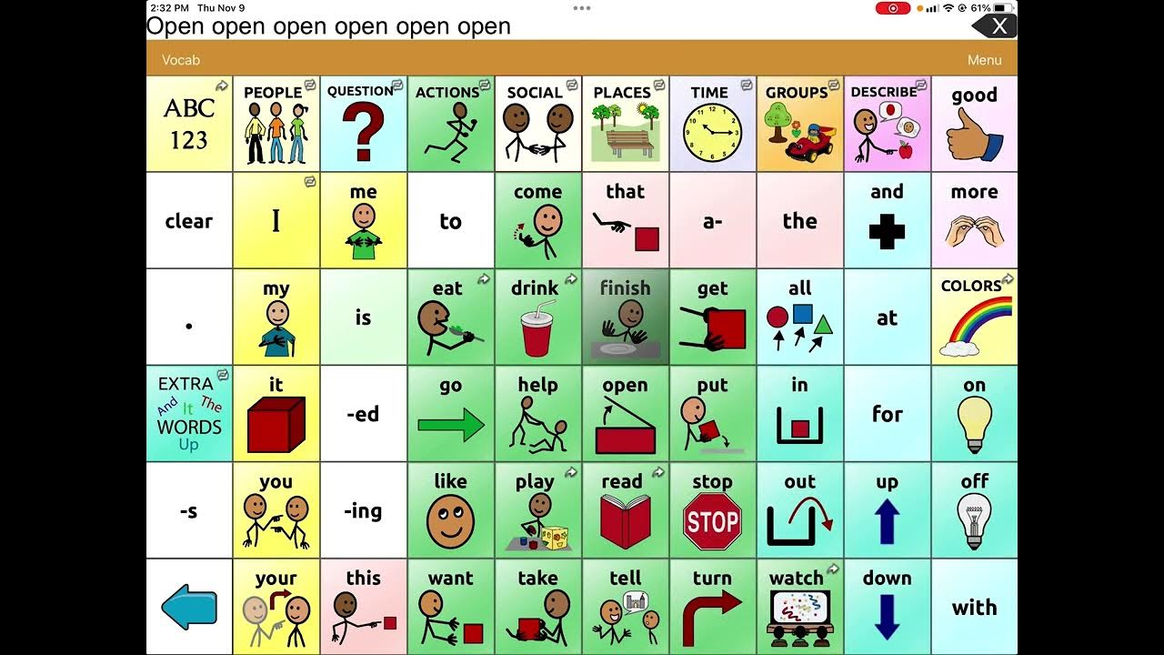 TouchChat WordPower: Ignore Repeated Taps using Release Time - YouTube