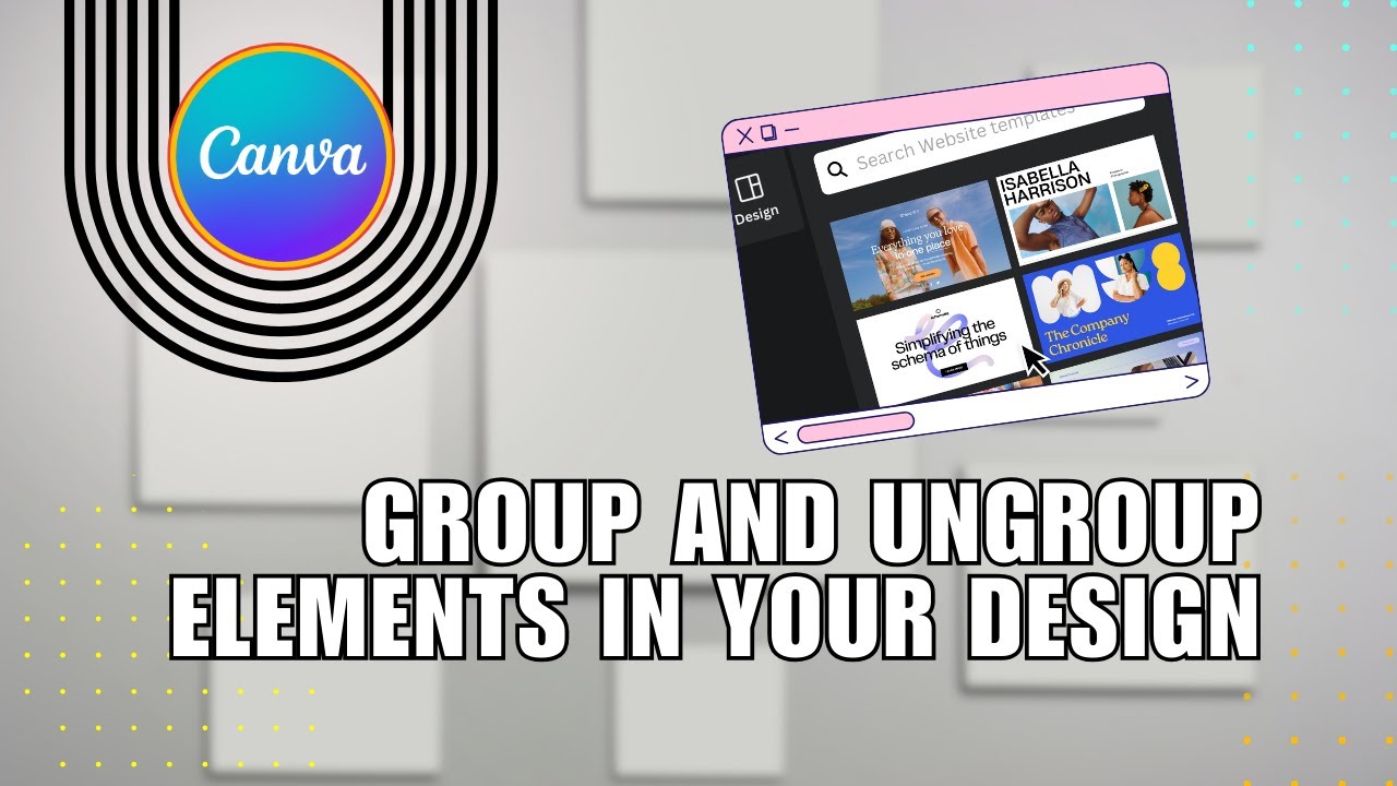 How to Group and Ungroup Elements in Your Design on Canva - YouTube