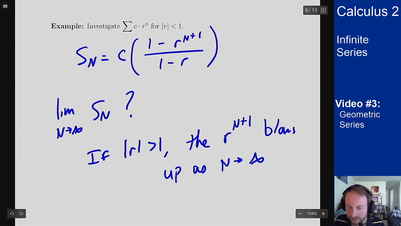 Infinite Series - Video 3 - Geometric Series - YouTube
