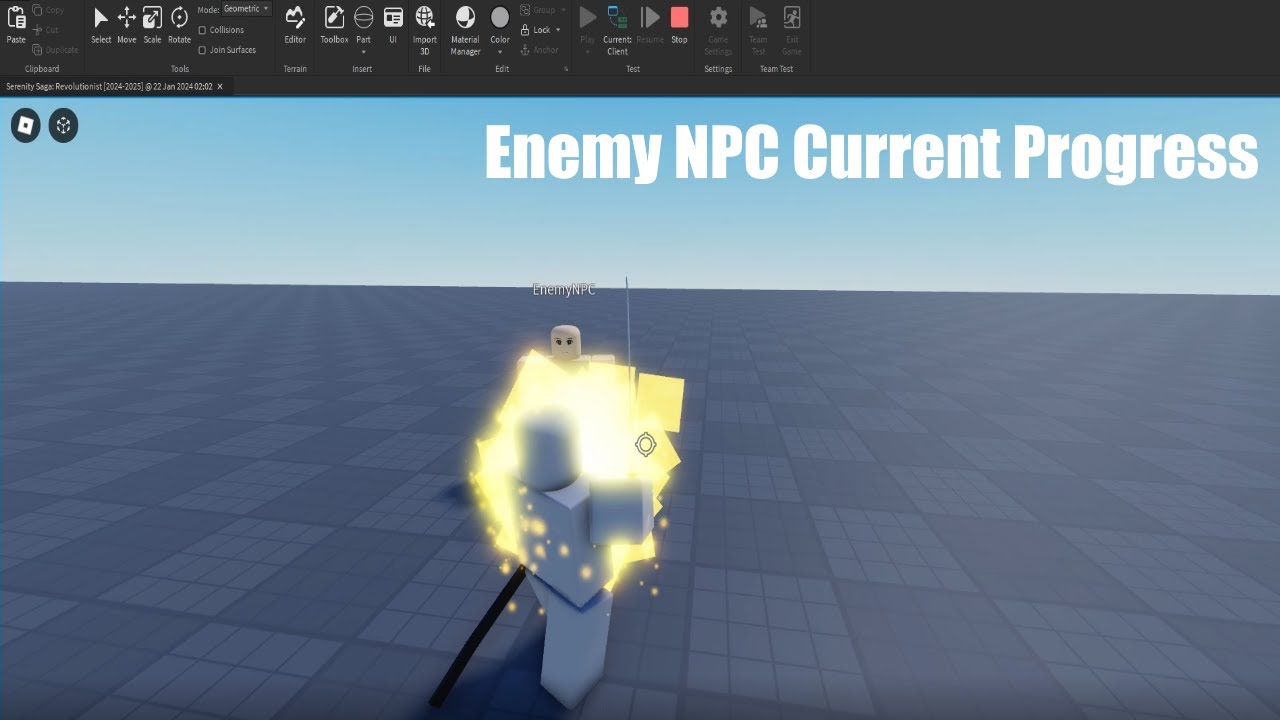 Enemy NPC Current Progress | Serenity Saga | Roblox Studio - YouTube