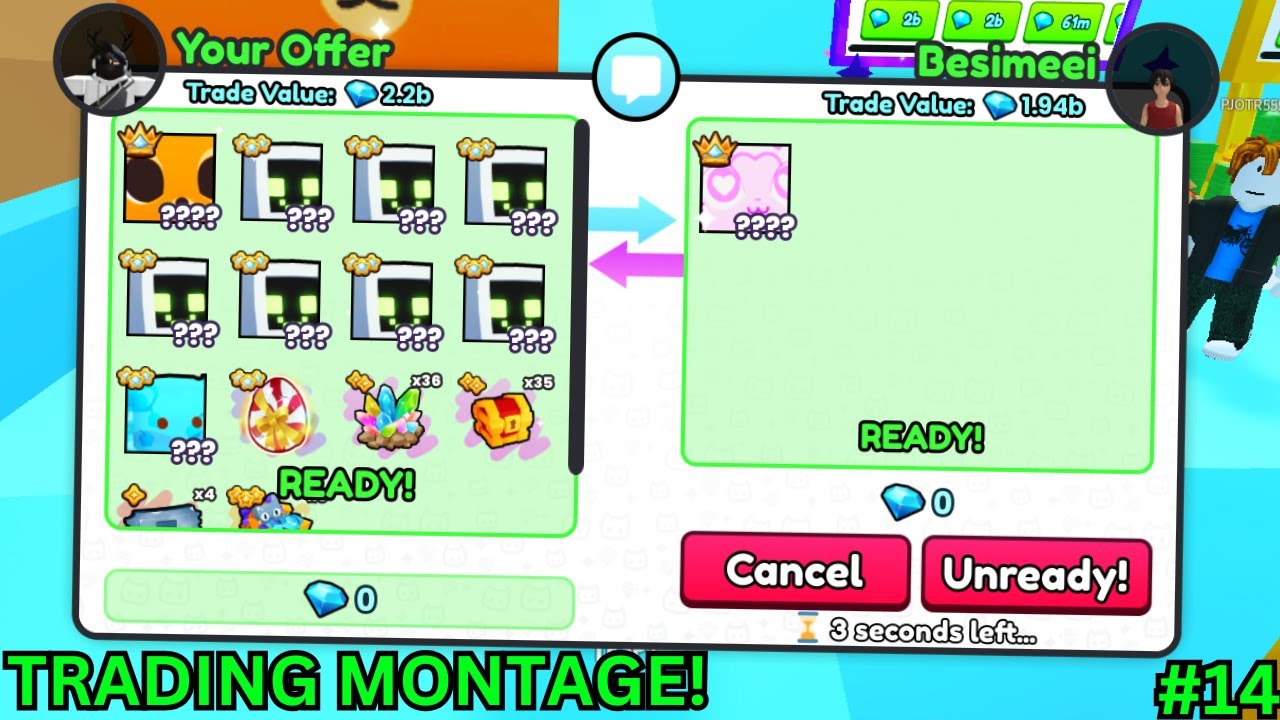 MASSIVE PROFIT!🔥TRADING MONTAGE #14💎Pet Simulator 99|I Met@AussieRoblox ...