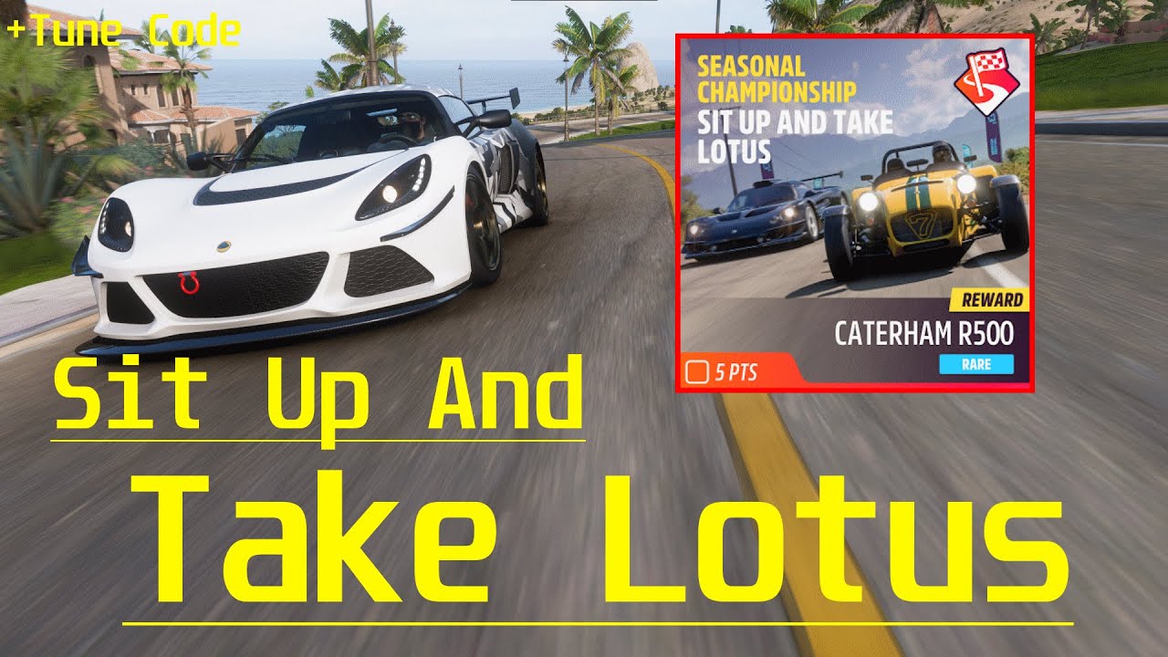 Sit Up And Take Lotus Seasonal Championship Lotus A800 + Tune Code ...