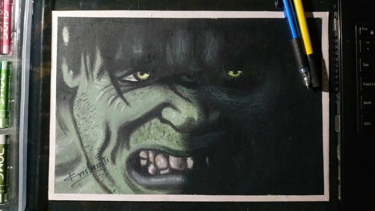 The Hulk drawing, How to draw hulk face. - YouTube